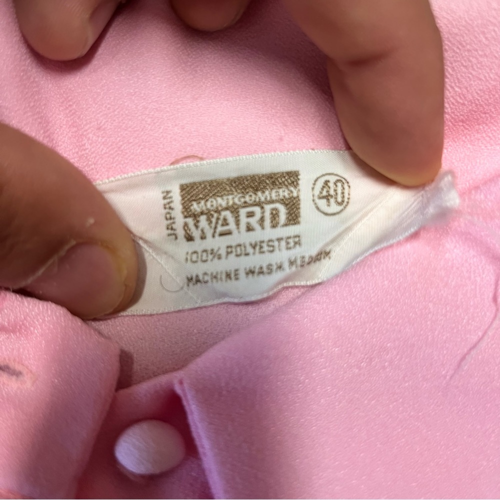 Vintage Pink Montgomery Ward Western Style Button Dow… - Gem